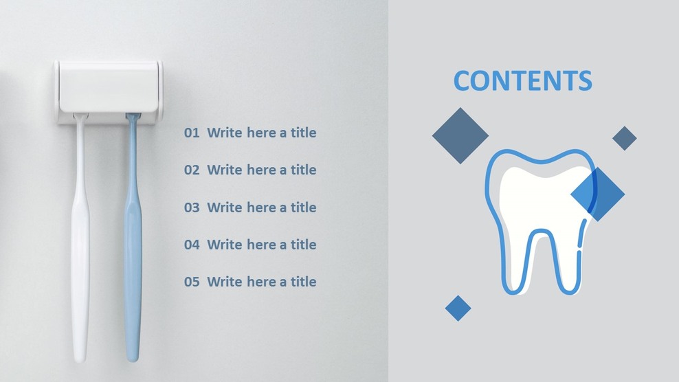 Toothbrush - Google Slides Template Free