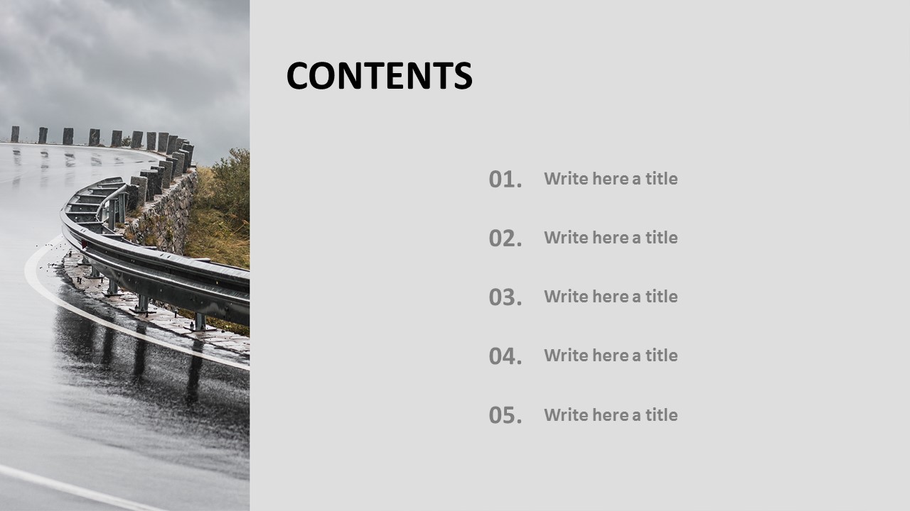 Free Google Slides - Driving Raining Road