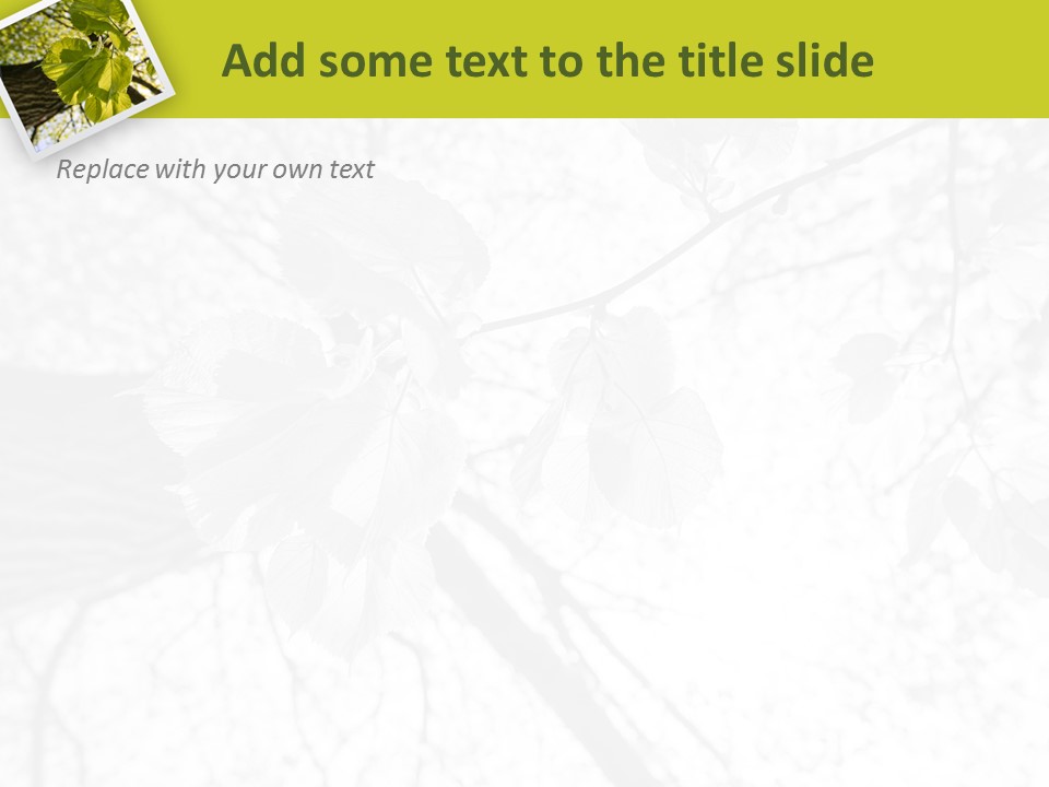 Free Google Slides Template - Green Leaves
