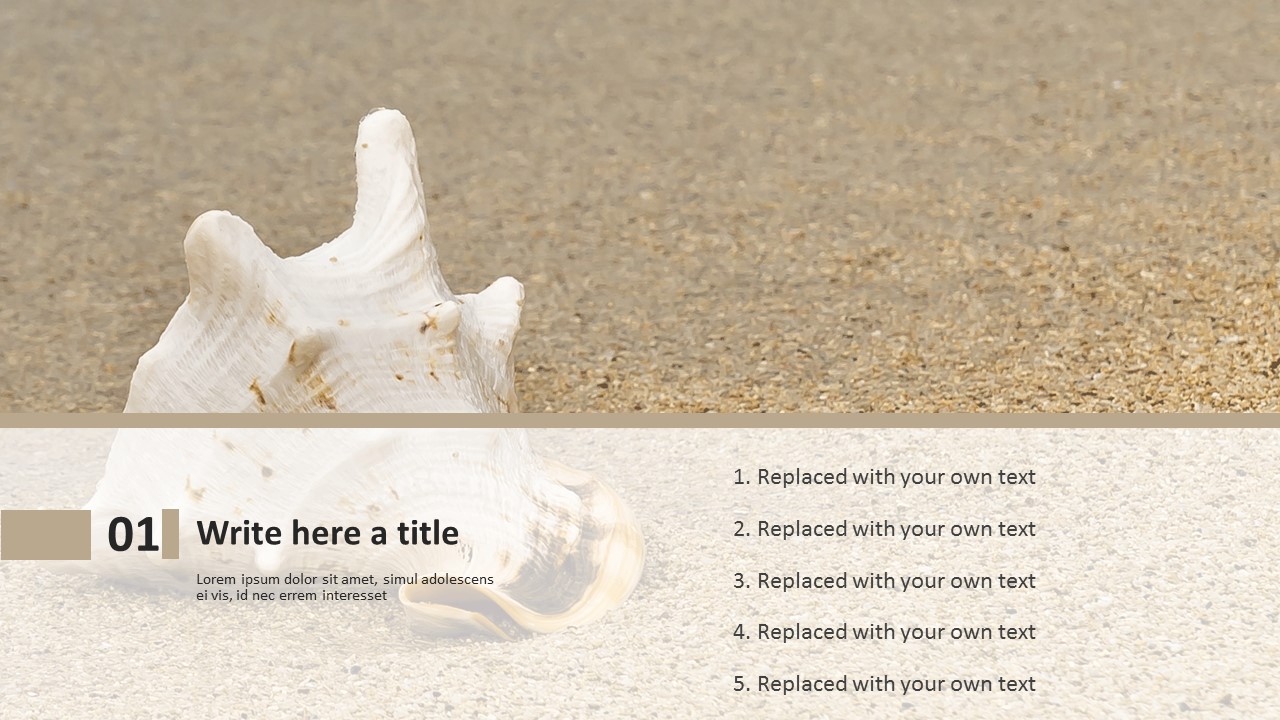 Free Google Slides Template Design - Seashell on the Beach