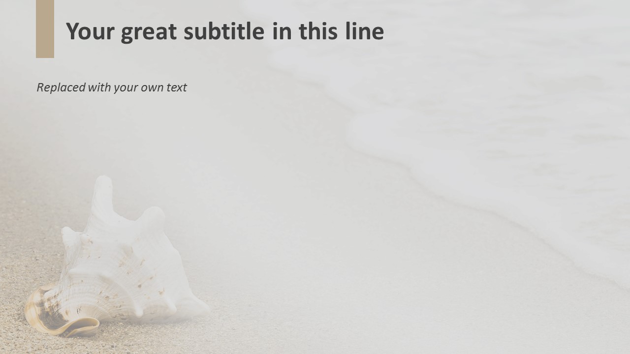 Free Google Slides Template Design - Seashell on the Beach