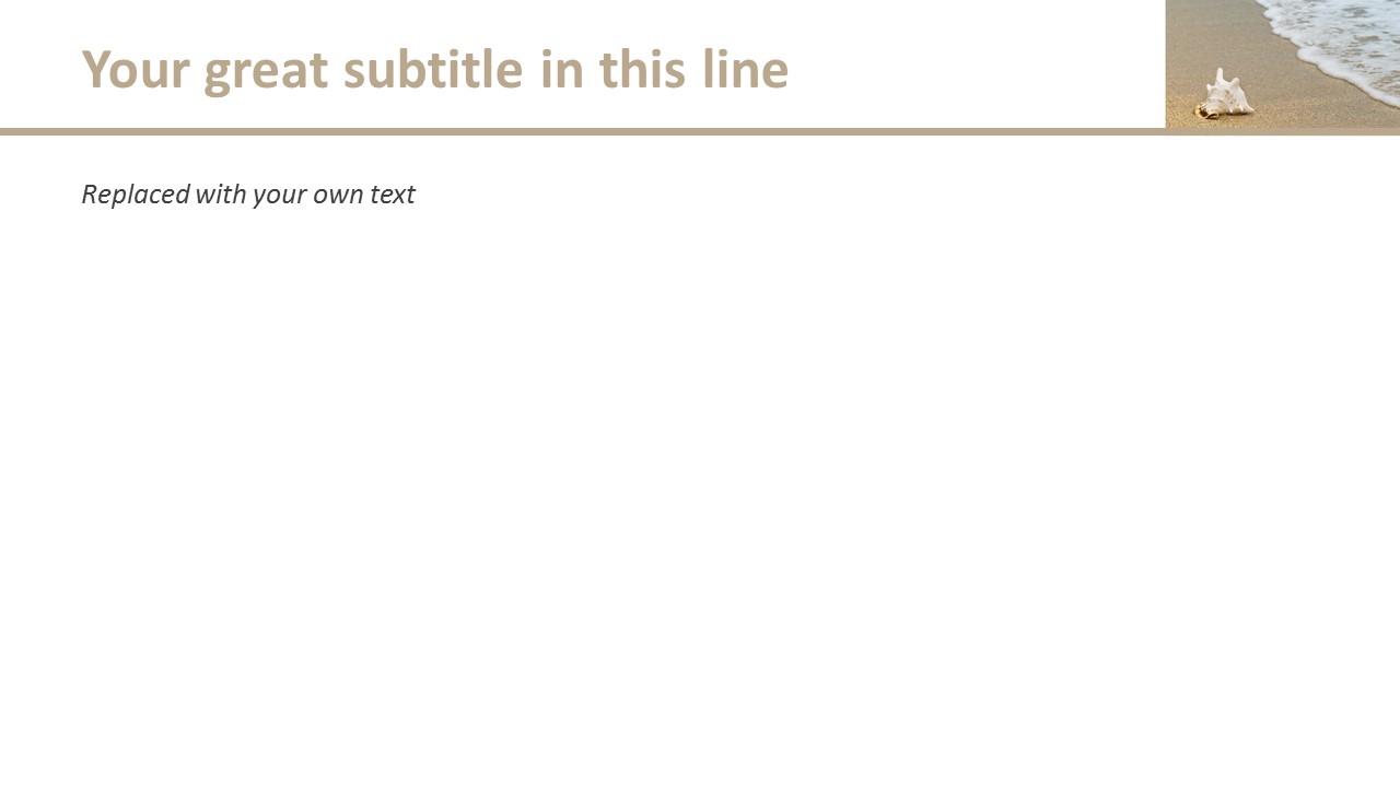 Free Google Slides Template Design - Seashell on the Beach