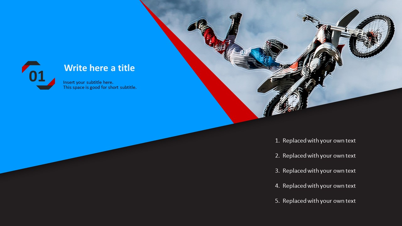 Google Slides Template Free - Motorcycle Stunt Riding