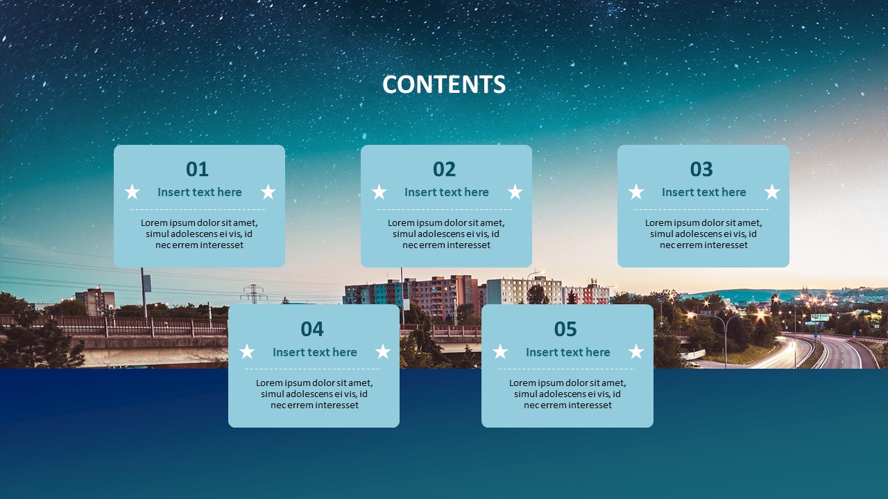 Starry Night Road - Free Images for Google Slides