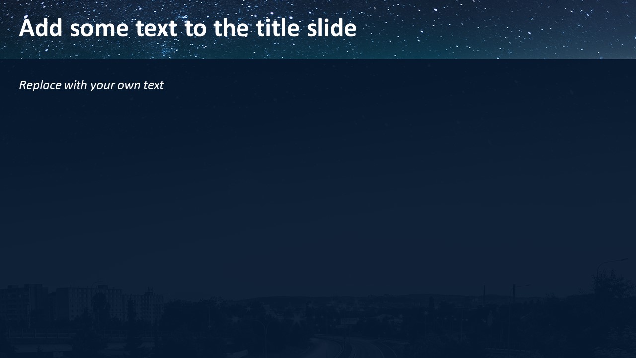 Starry Night Road - Free Images for Google Slides