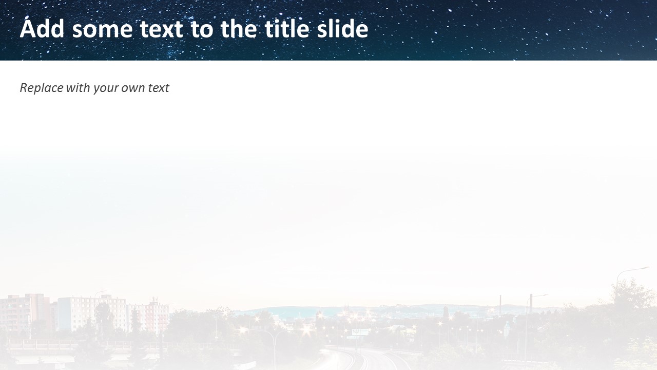 Starry Night Road - Free Images for Google Slides