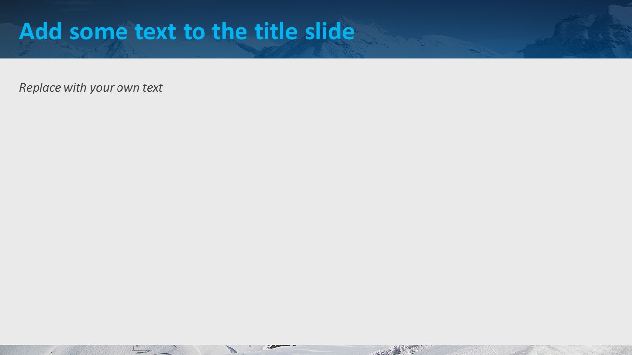 The Top of the Snowy Mountain - Google Slides Template Free