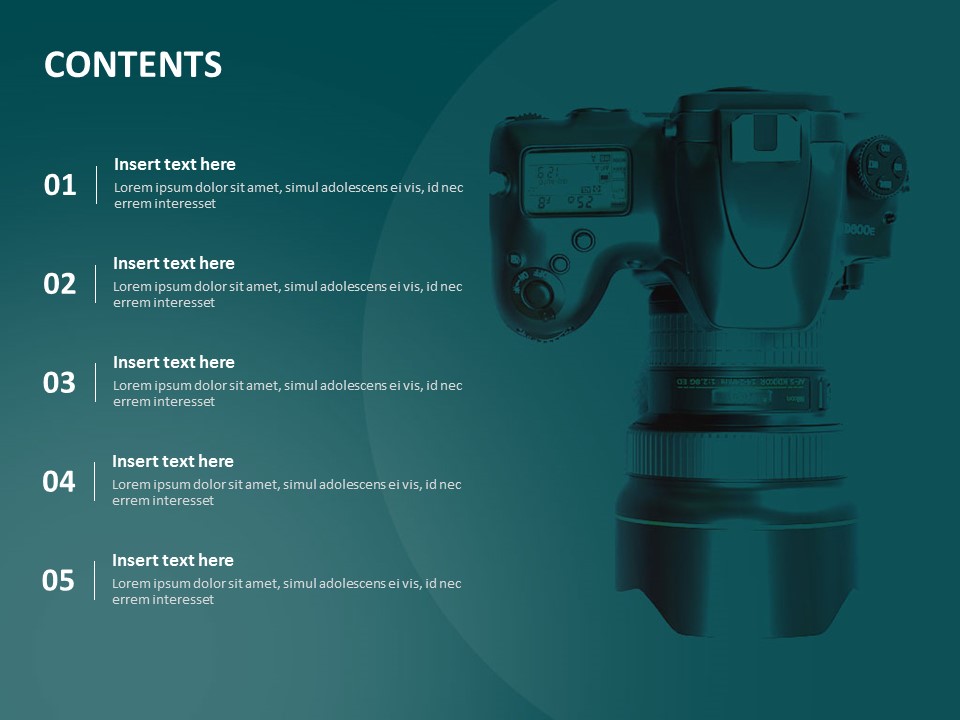 Digital Camera - Free Google Slides Template Design