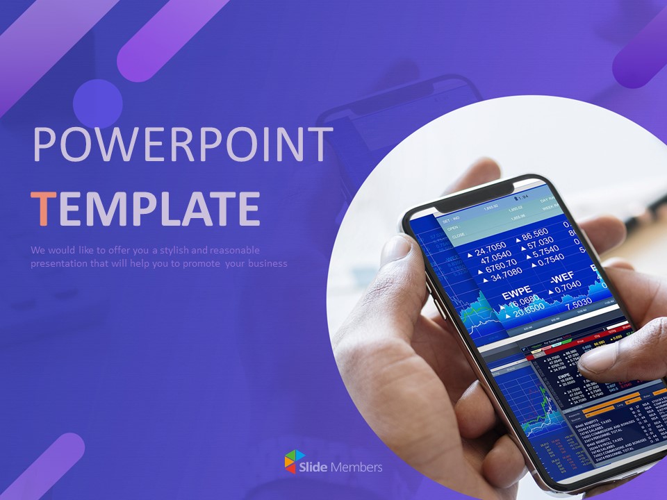 Free Google Slides Template - Mobile Stock Chart