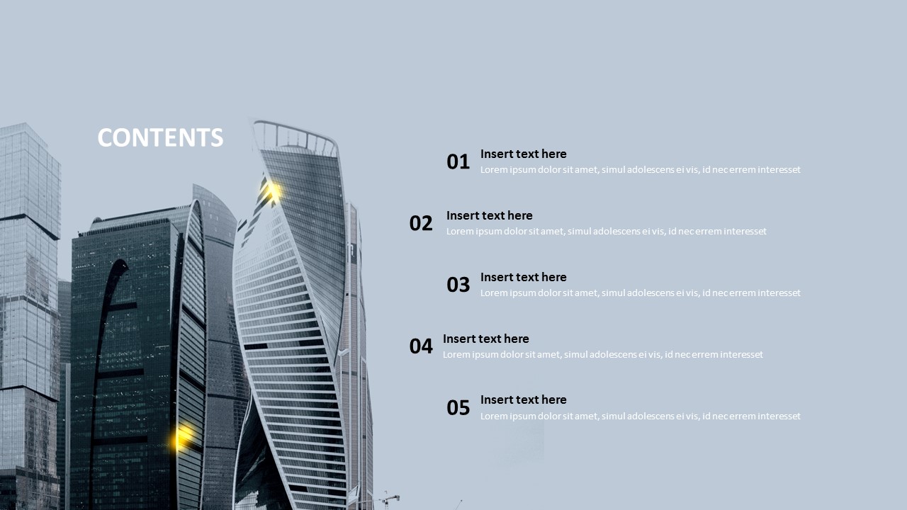 Dull Sky in the Building - Google Slides Free