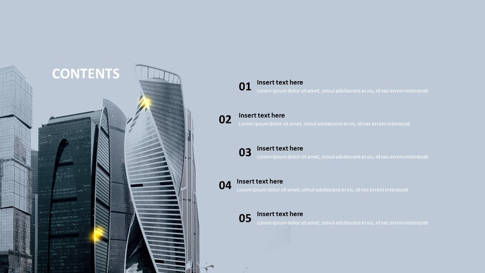 Dull Sky in the Building - Google Slides Free