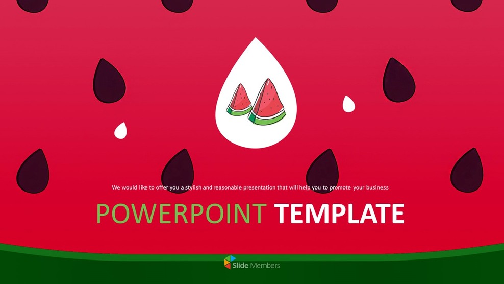 Free Google Slides Template Design - Watermelon Illustrator