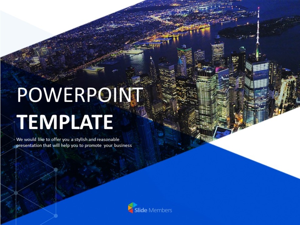 Free Google Slides themes - Fancy City View