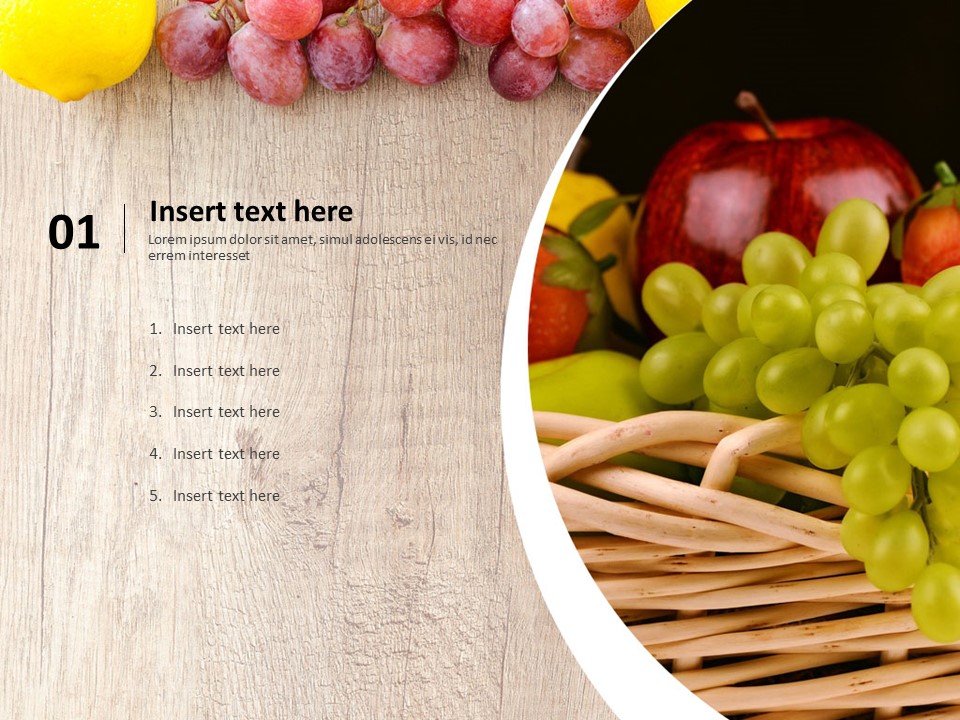 Free Images for Presentations - Various Fruits