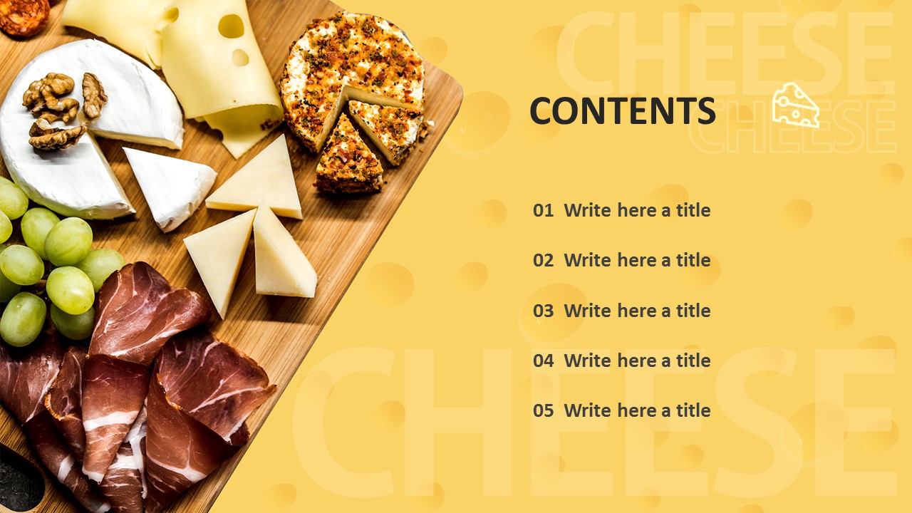 cheese presentation template