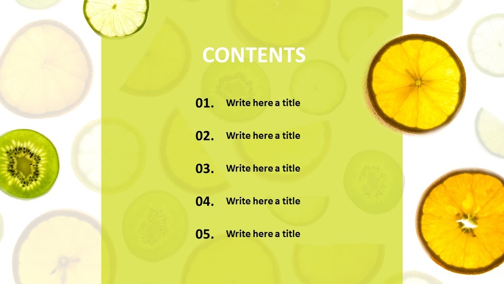 Fruits frais - Thèmes Google Slides gratuits