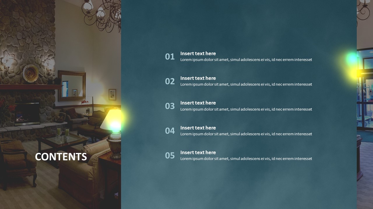 Google Slides online Free - Hotel Lobby Interior