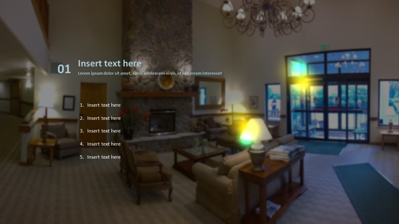 Google Slides online Free - Hotel Lobby Interior