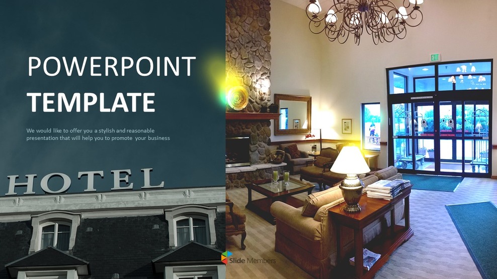Google Slides online Free - Hotel Lobby Interior