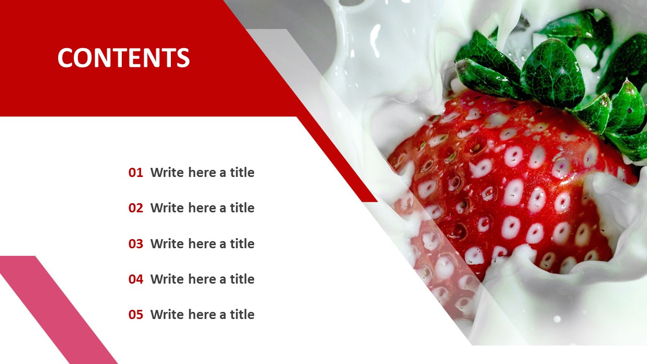 Strawberry and Milk - Free Professional Google Slides Templates