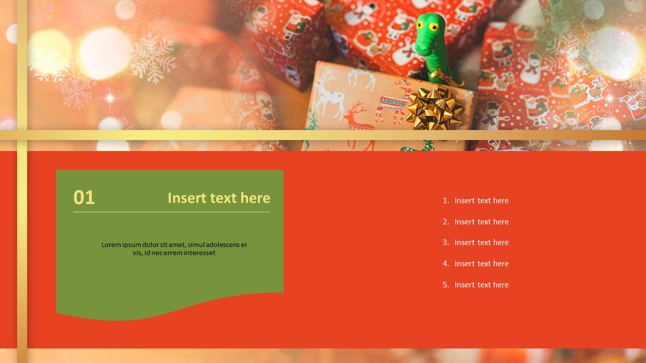 Cute Christmas Gift - Free Google Slides Template