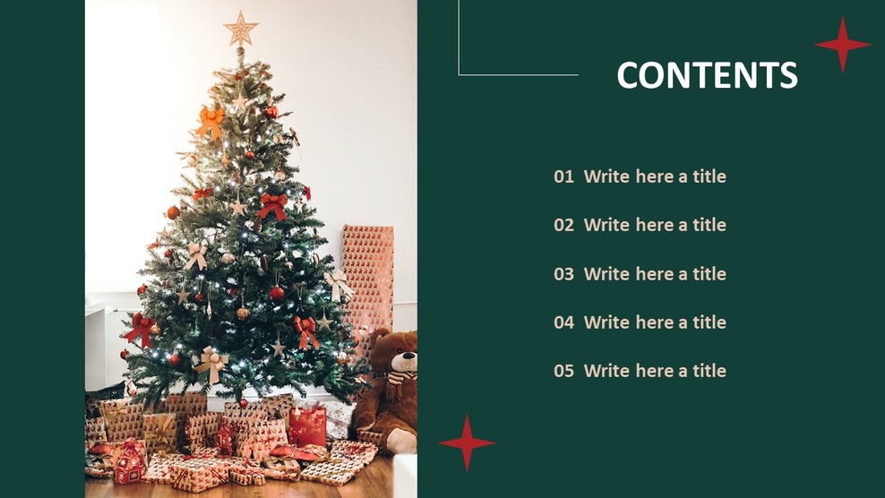 Free Google Slides Template - Christmas Tree