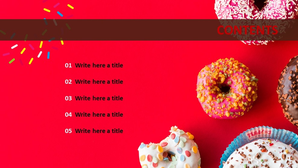 Free Presentation Template - Donuts with Diverse Colors
