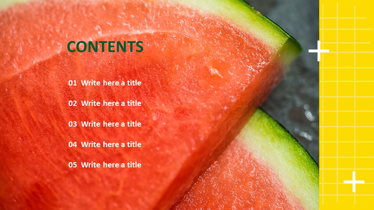 Free Professional Google Slides Templates - Fresh Watermelon