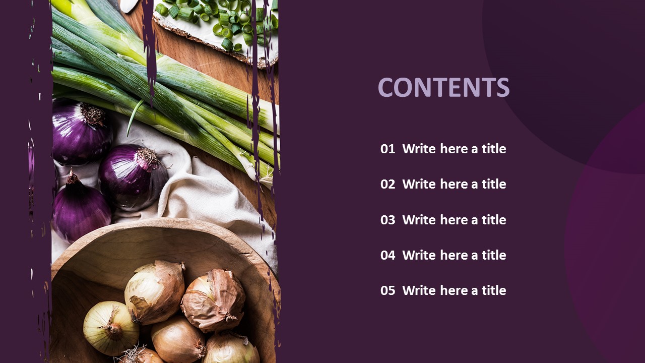 Fresh Vegetables - Free Google Slides Template Design