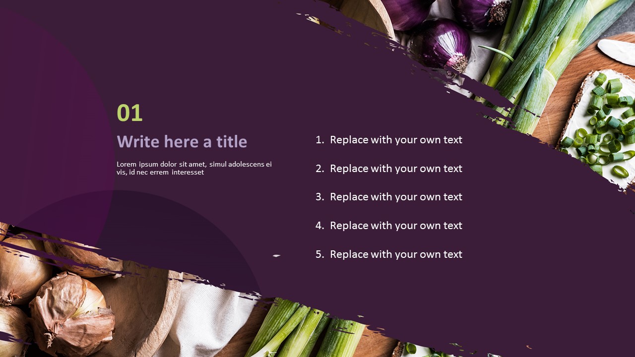 Fresh Vegetables - Free Google Slides Template Design