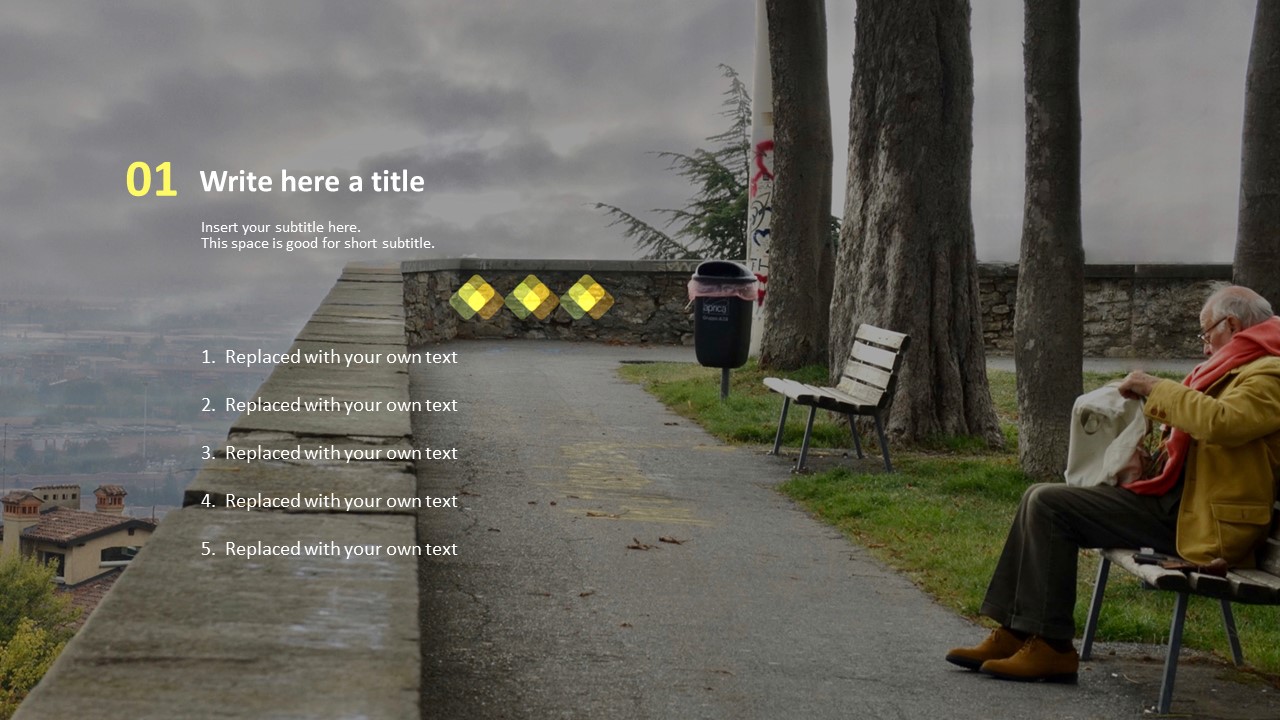 Free Google Slides Template Design - Elderly Couple Walking