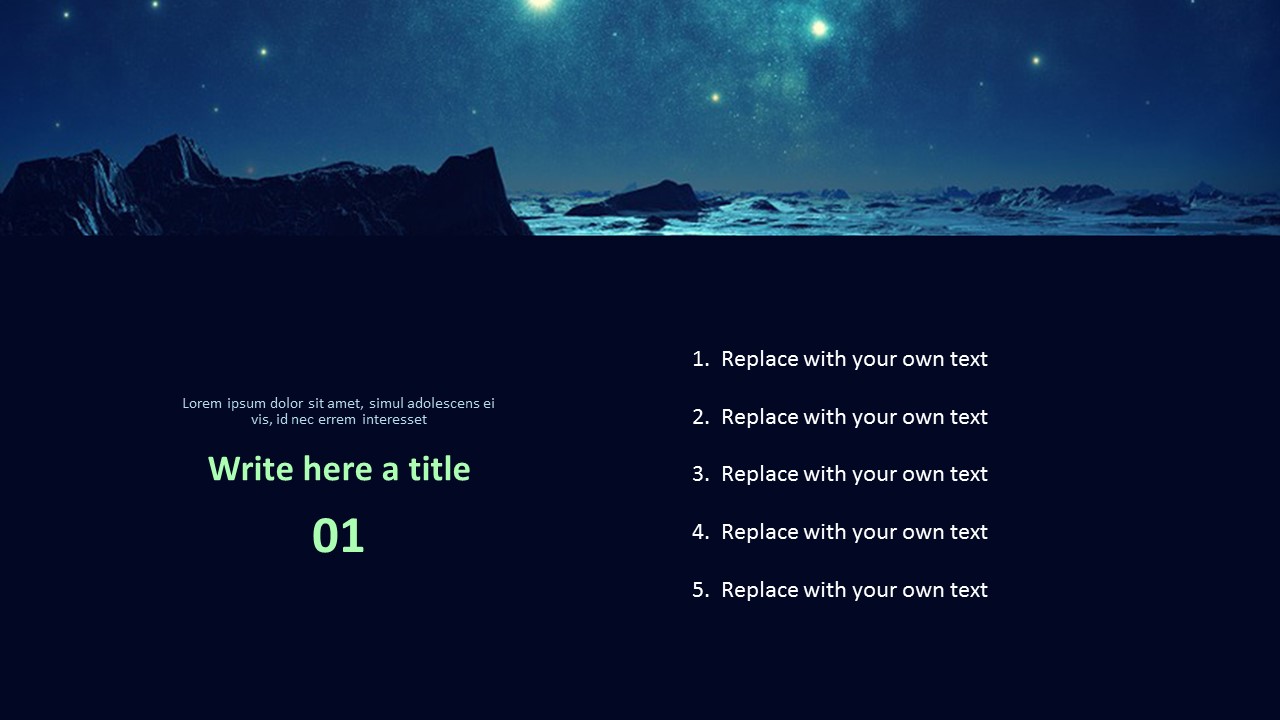 Free Images for Presentations - A Starry Sky