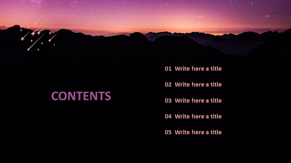 Starry Night Sky - Google Slides Template Free