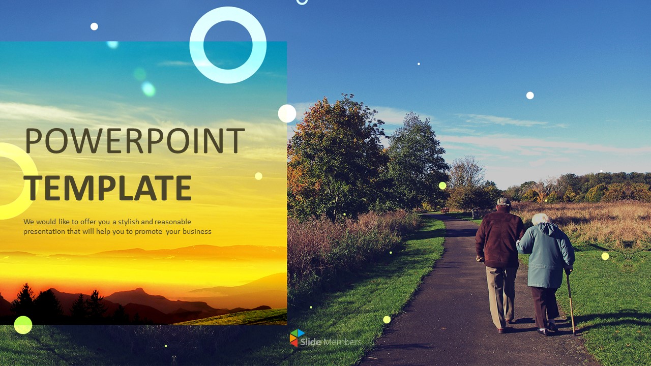 Walking Old Couple - Free Presentation Templates