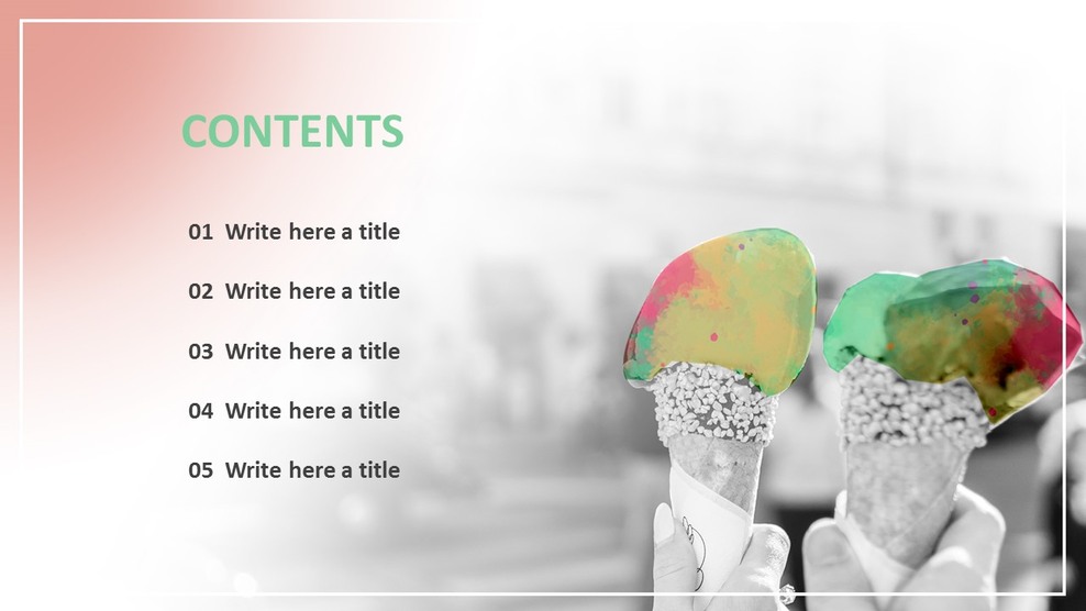 Colored Ice-cream - Google Slides Images Free Download