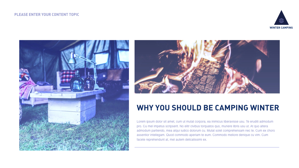 Winter Camping Keynote to PPT|Lifestyle