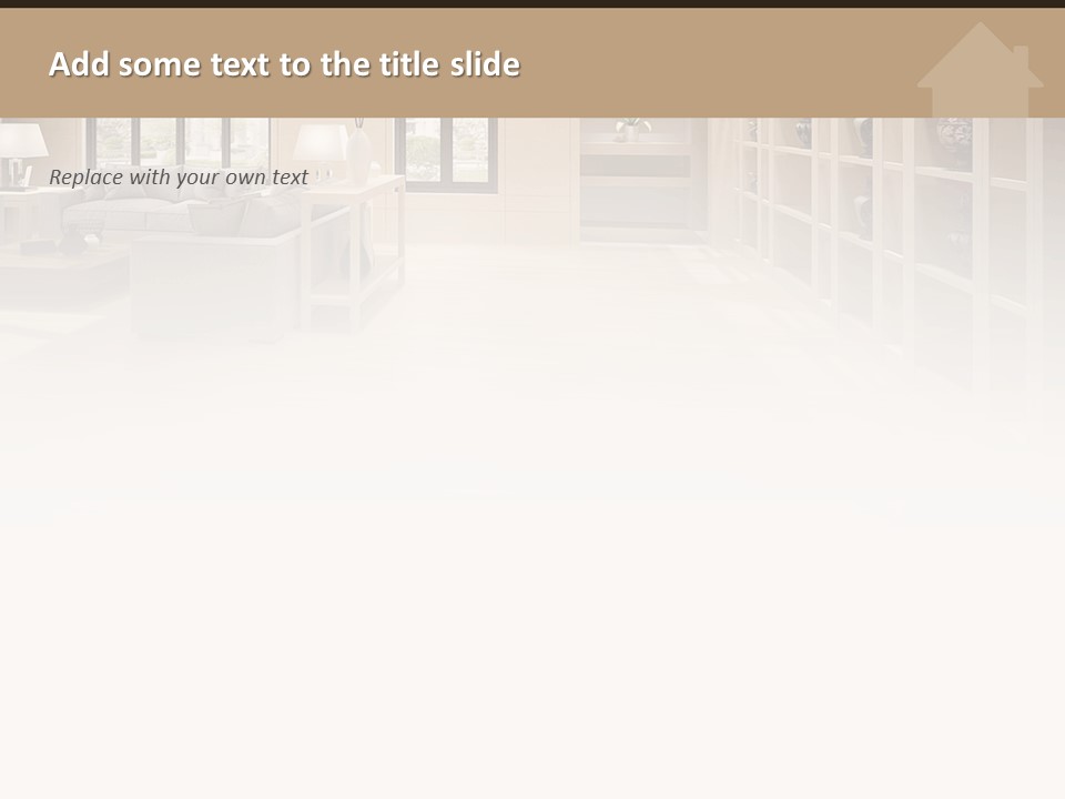 Free Powerpoint Template - Living Room Interior