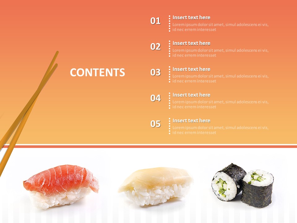 Free Powerpoint Template - Neat Sushi