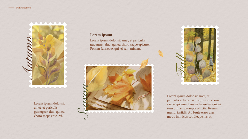 Four Seasons Watercolor Design PowerPoint to Keynote