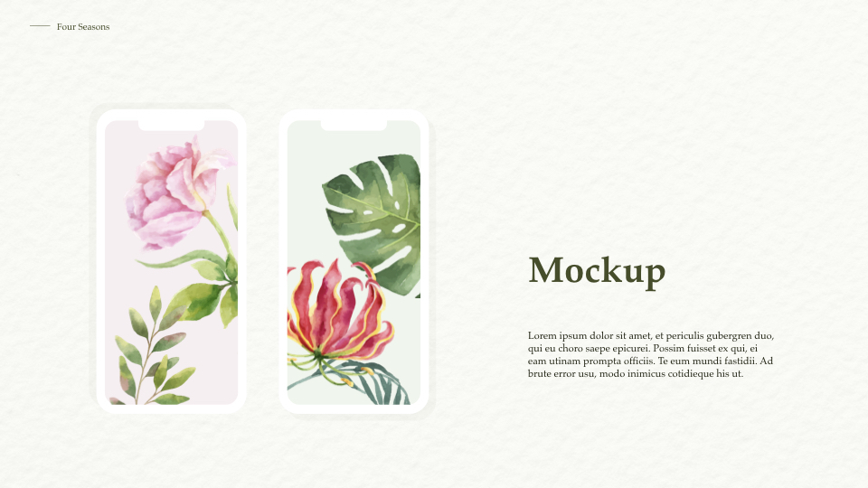 Four Seasons Watercolor Design PowerPoint to Keynote