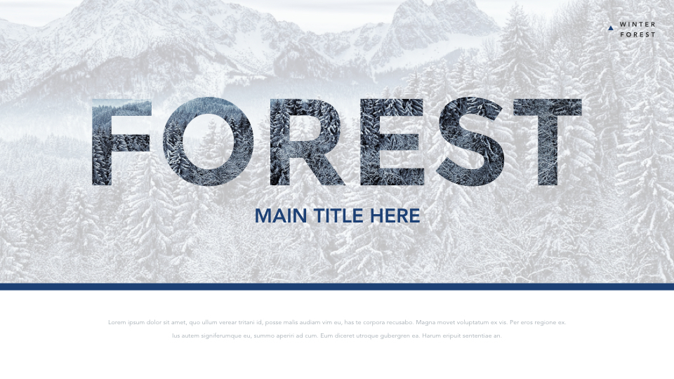 Winter Forest Multipurpose Presentation Keynote Template|Lifestyle