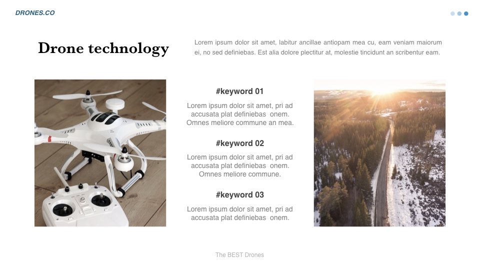 Drone Aerial View Ultimate Keynote Template|IT/Commerce