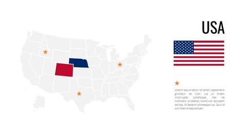 America Map Simple Slides Design