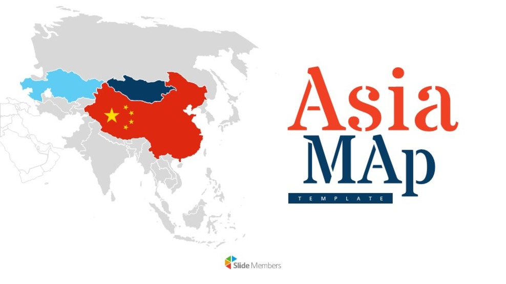 Asia Map Simple Presentation Google Slides Template