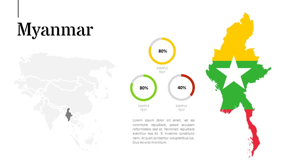 Asia Map Simple Presentation Google Slides Template