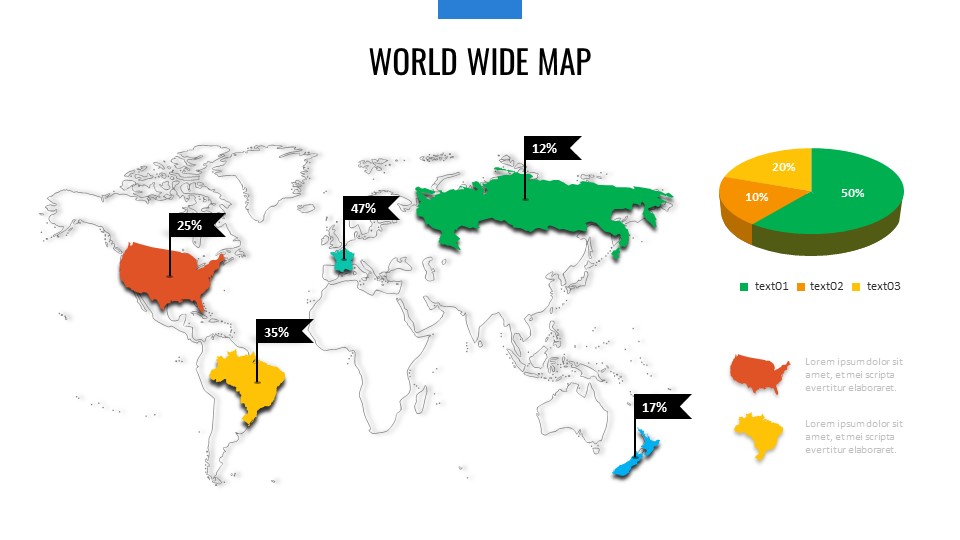World Map Google Slides Template Design