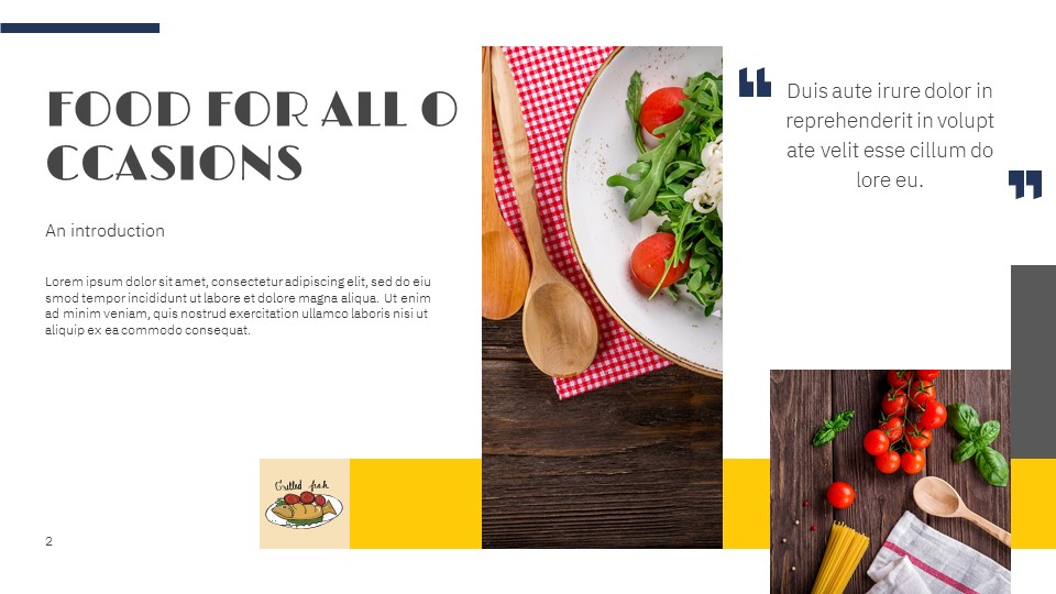 Food for all Occasions Google Presentation Templates