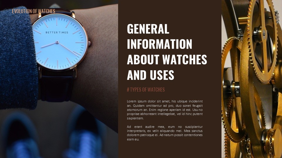 Past to present : About watch Simple Google Templates|Fashion|Slides