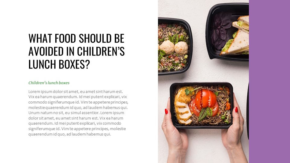 Easy tips for lunch box planning Easy Google Slides Template