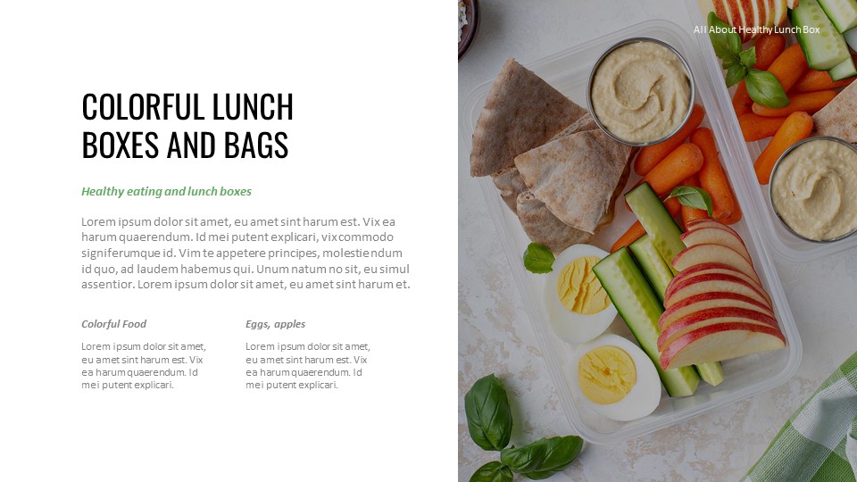 Easy tips for lunch box planning Easy Google Slides Template